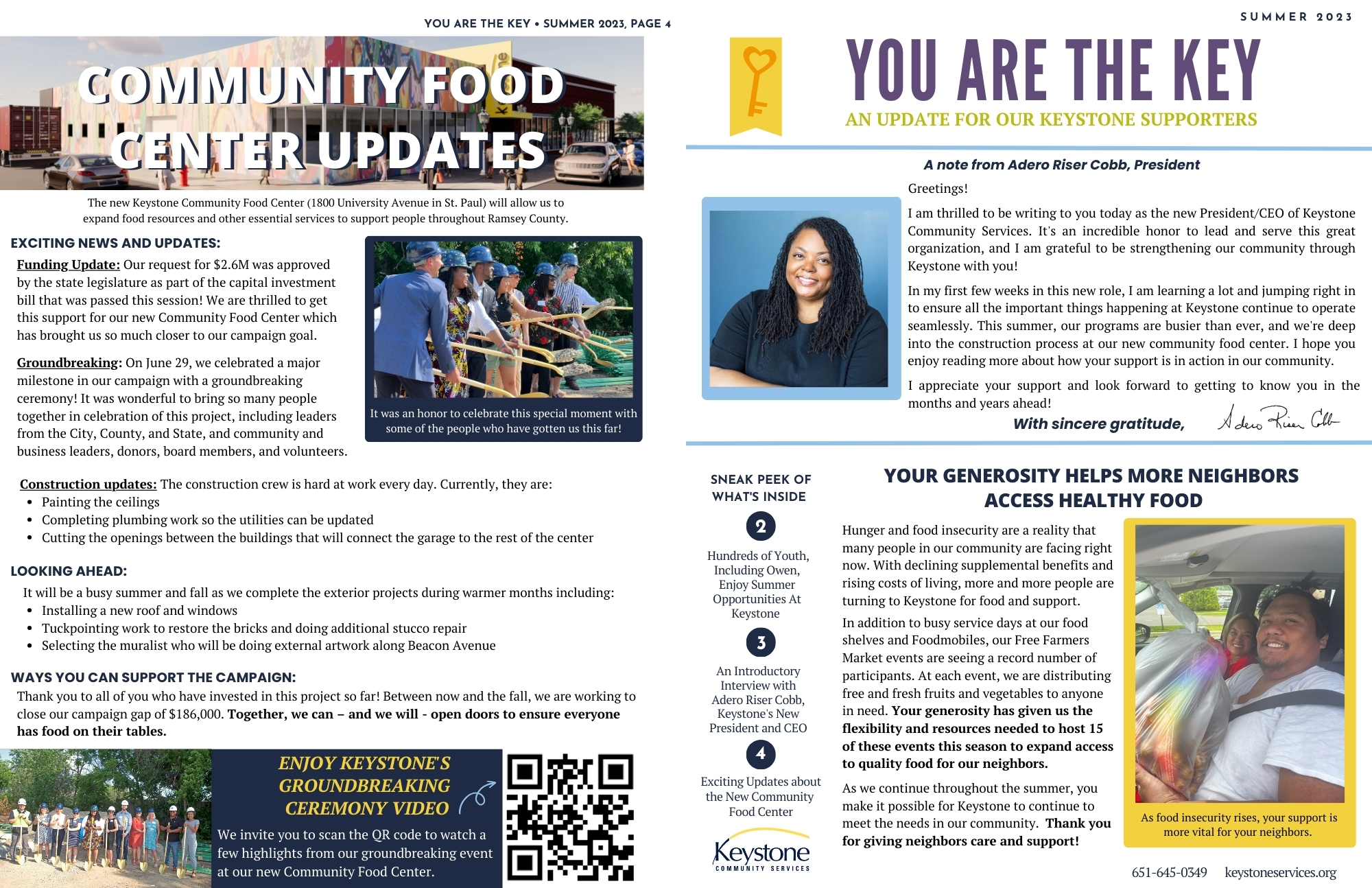 Quarterly Newsletter – Keystone Community Services