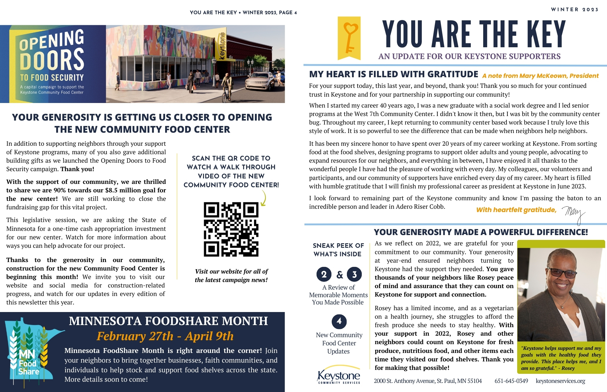 Quarterly Newsletter – Keystone Community Services